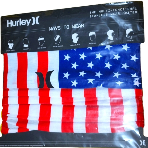 Hurley | Accessories | Hurley American Flag Seamless Gator Face Masks ...